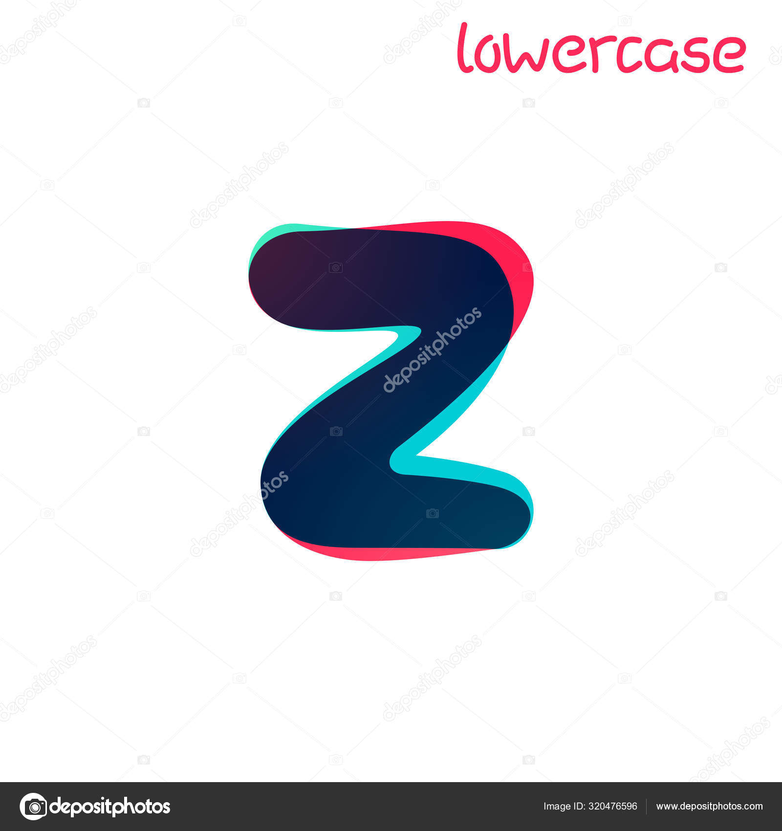 Overlapping gradient lowercase letter z logotype. Stock Vector Image by ...