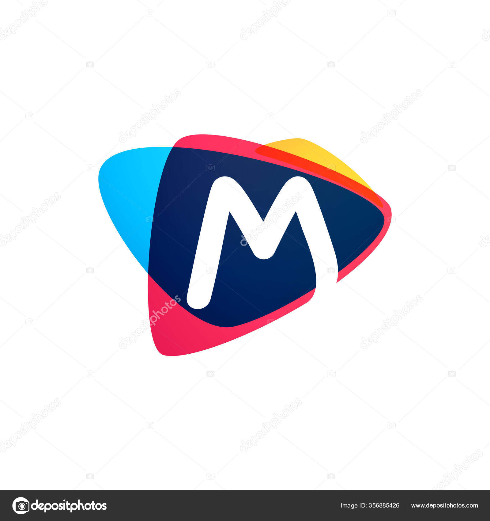 Letter Logo Dynamic Triangle Intersection Shape Vector Icon Perfect ...