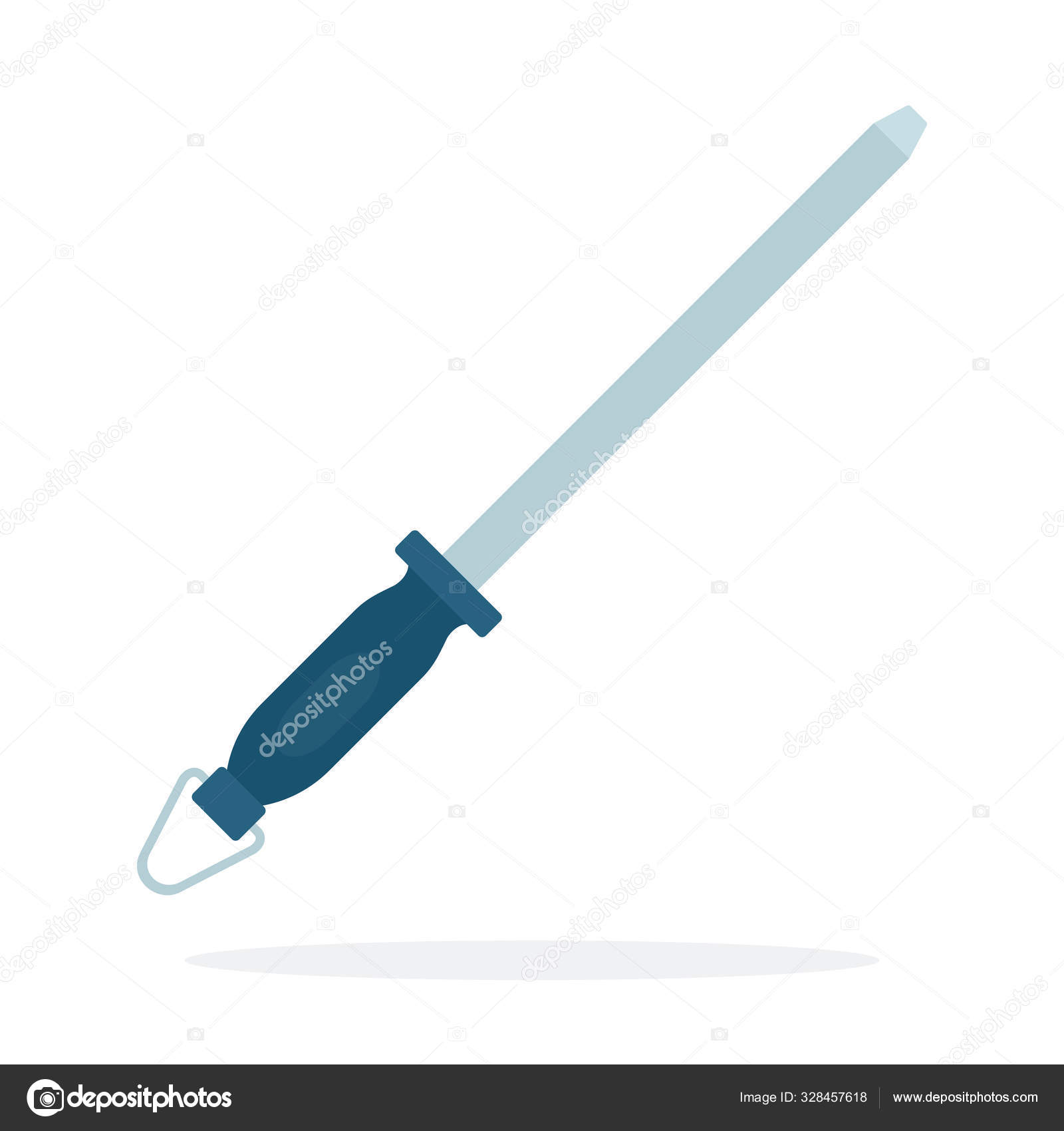 Knife sharpener vector flat material design isolated object on white ...