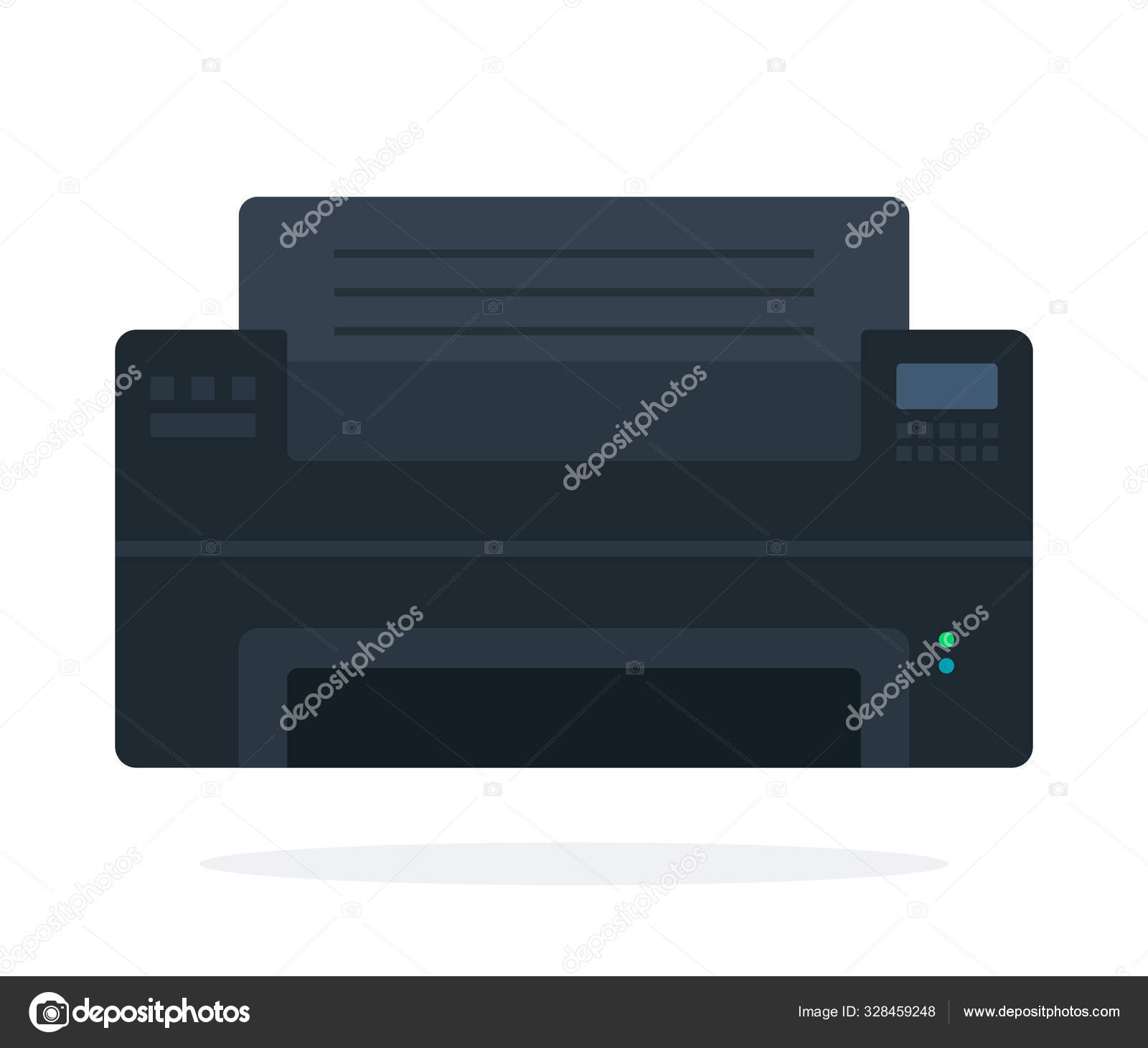 Impresora vector plano aislado Vector de stock por ©mountainbrothers ...
