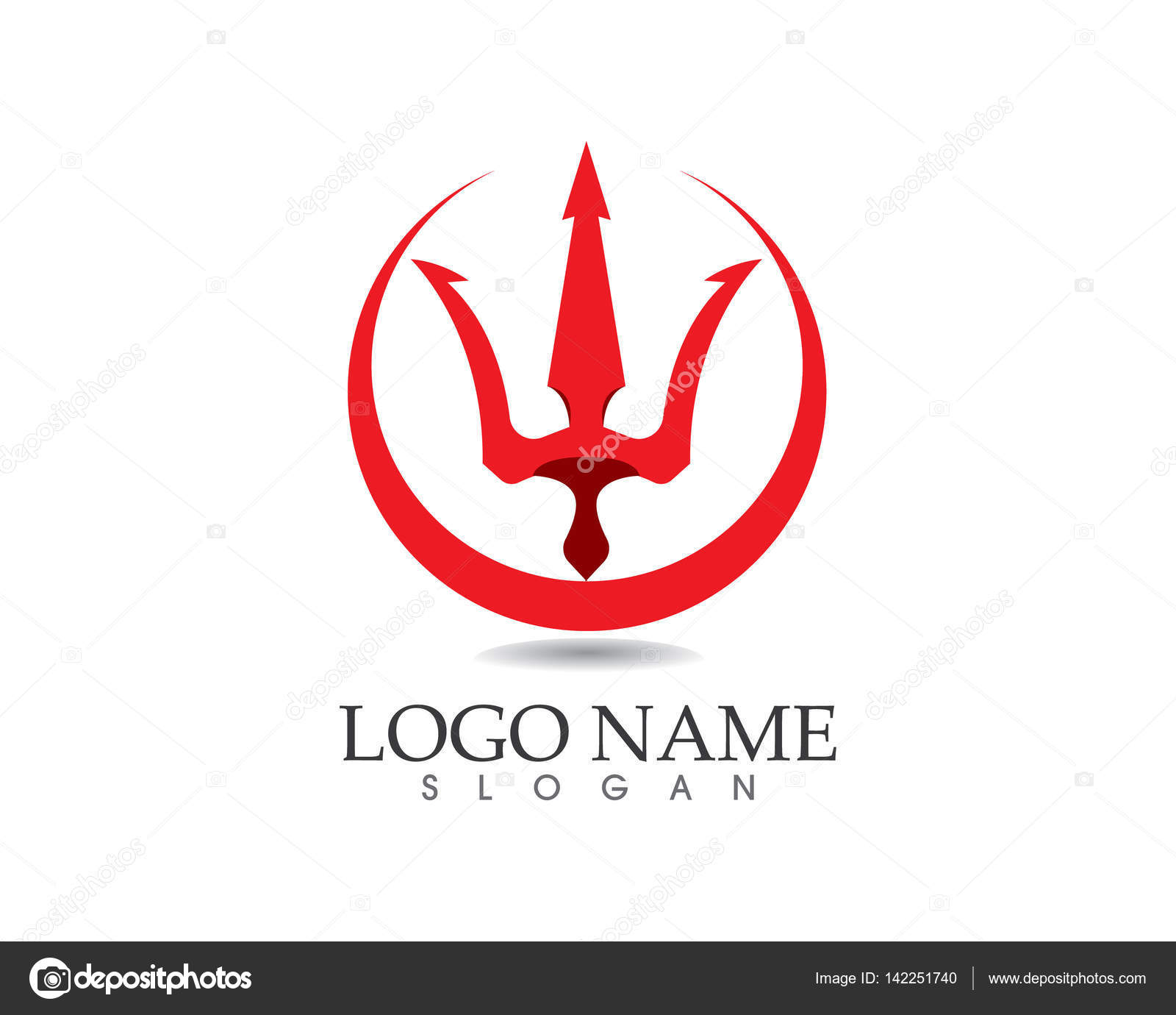 Logo y símbolos del tridente mágico Vector de stock por ©Hatigraphic ...