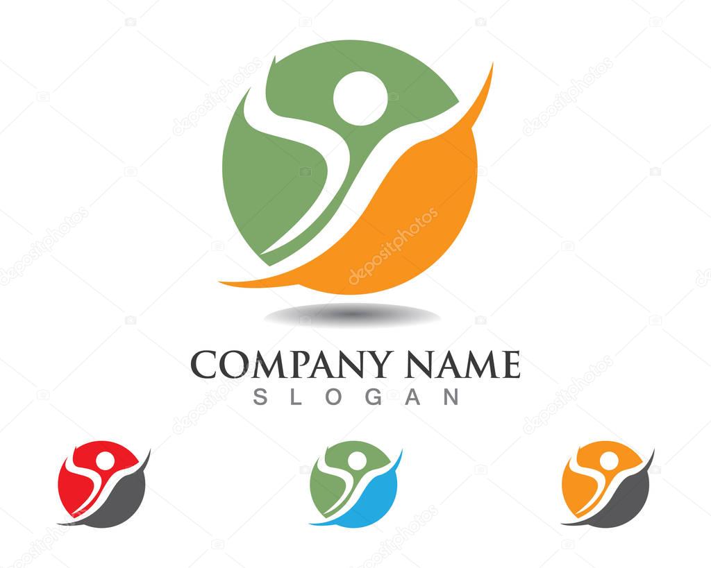 Vida Saludable Logo plantilla icono vector 2023