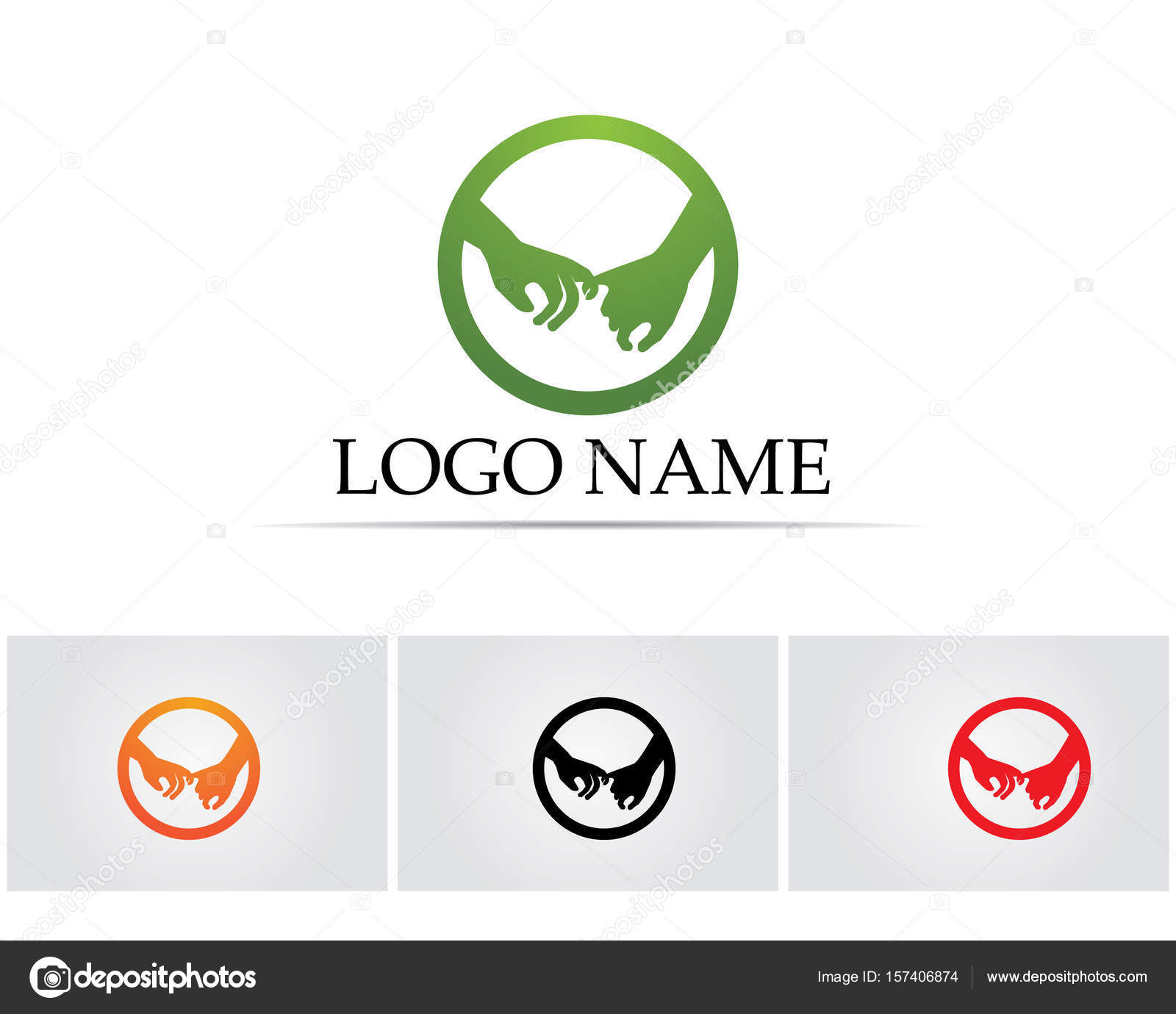 Logo Mano Símbolos Plantilla Iconos Aplicación Vector de stock ...