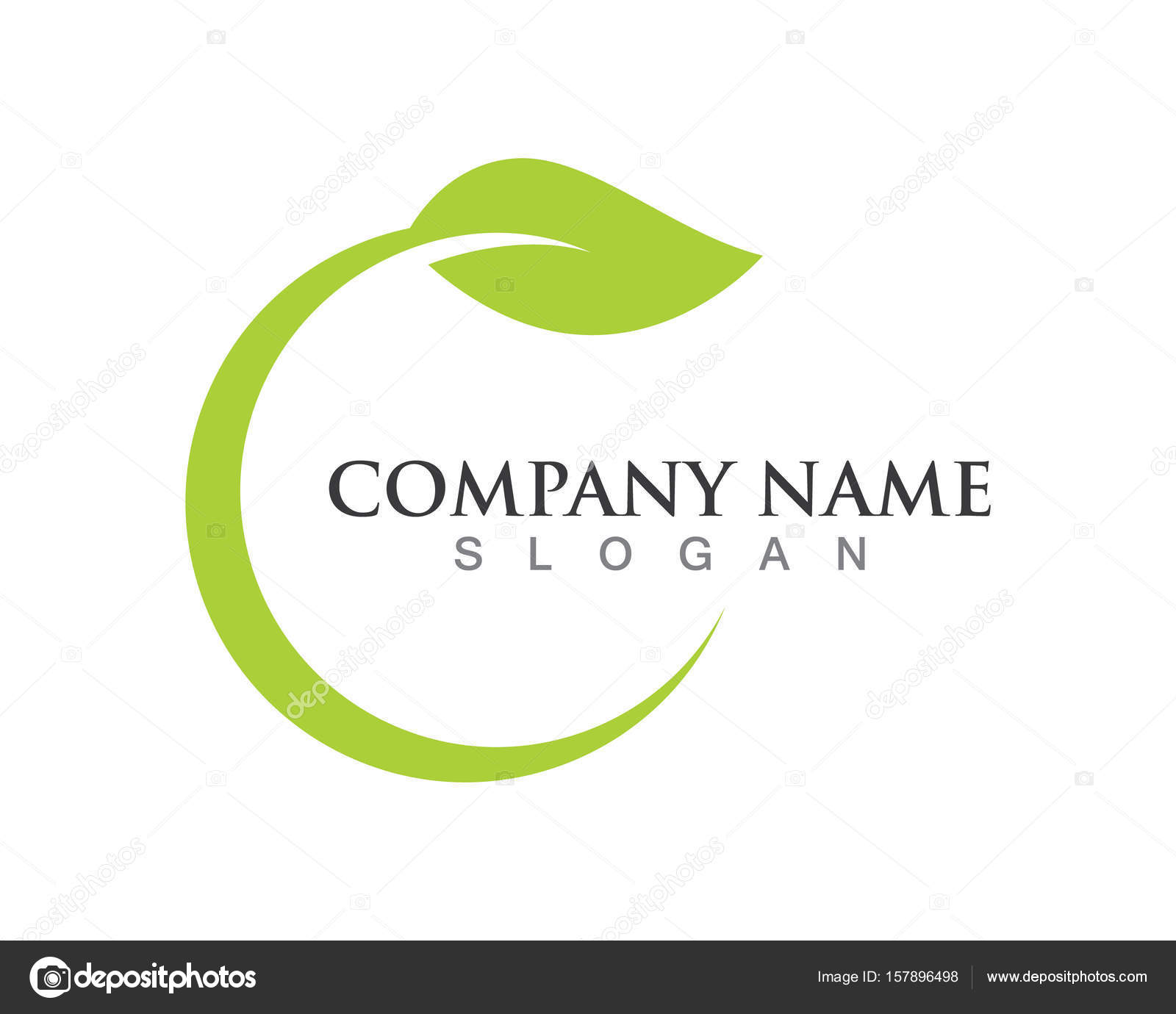 Vector deja el logotipo y símbolo de la naturaleza verde Vector de ...