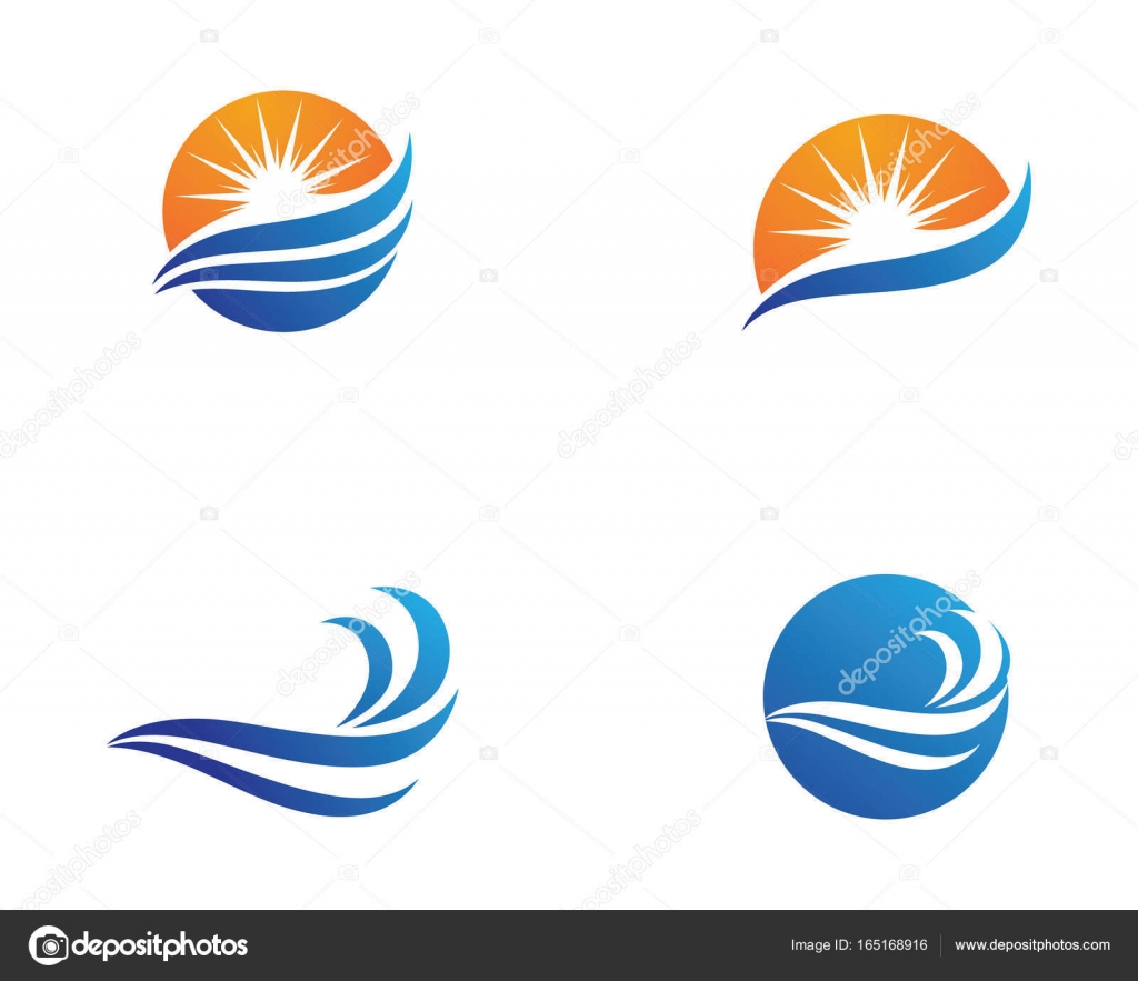 Waves beach logo and symbols Stock Vector by ©Hatigraphic 165168916
