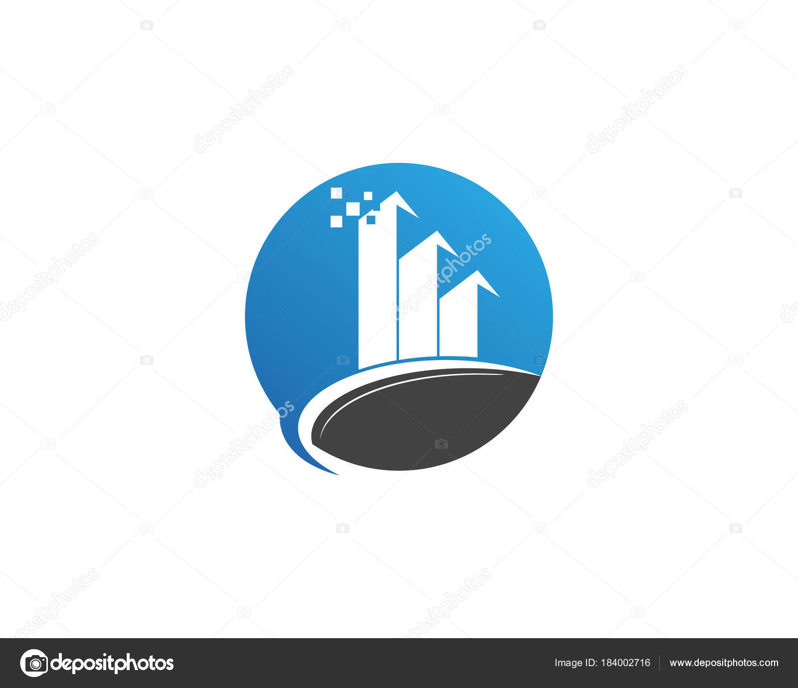 Logo del centro comercial y símbolos iconos de plantilla de negocio ...