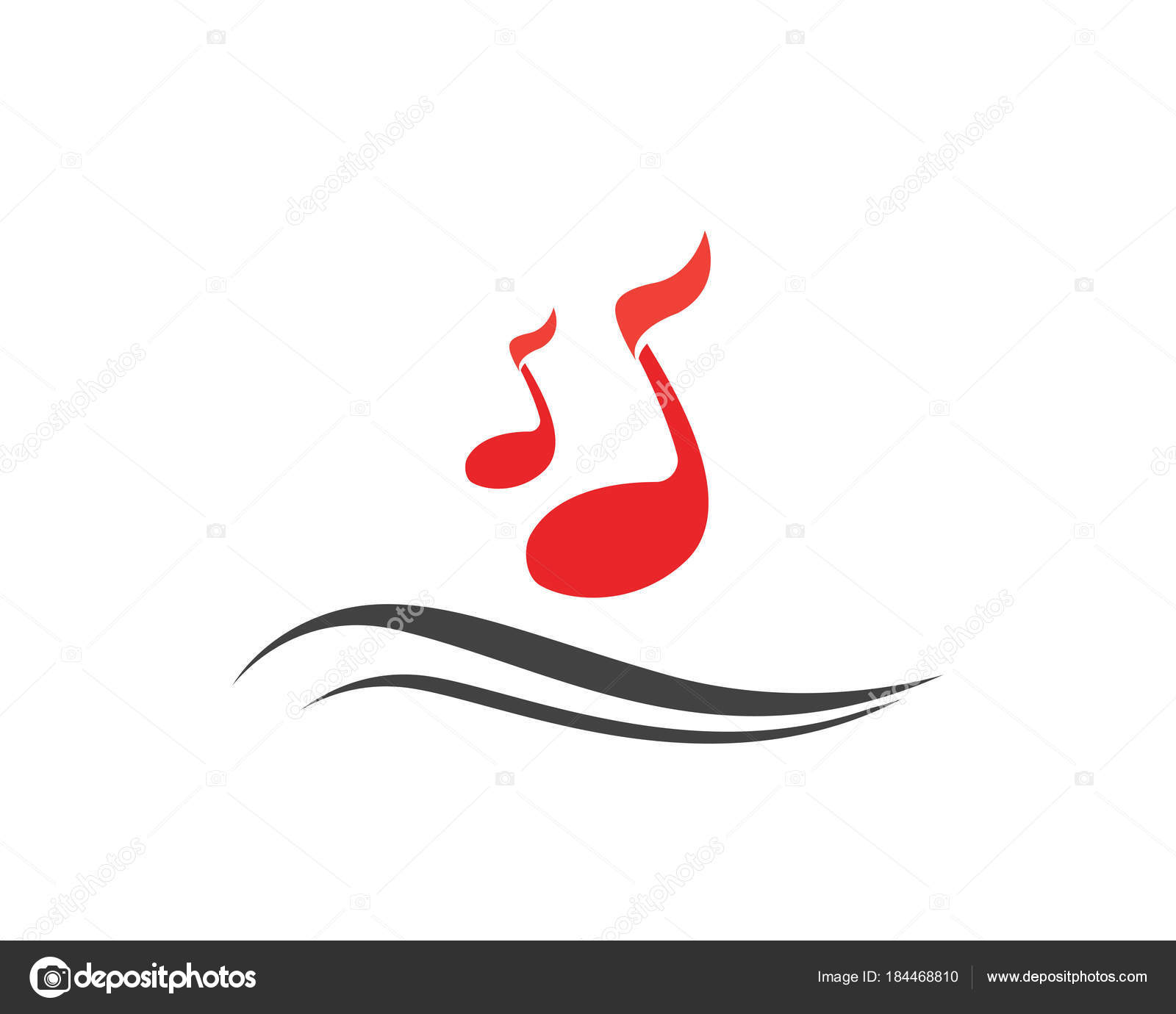 Symboles de note de musique logo et icônes modèle Vecteur par ...