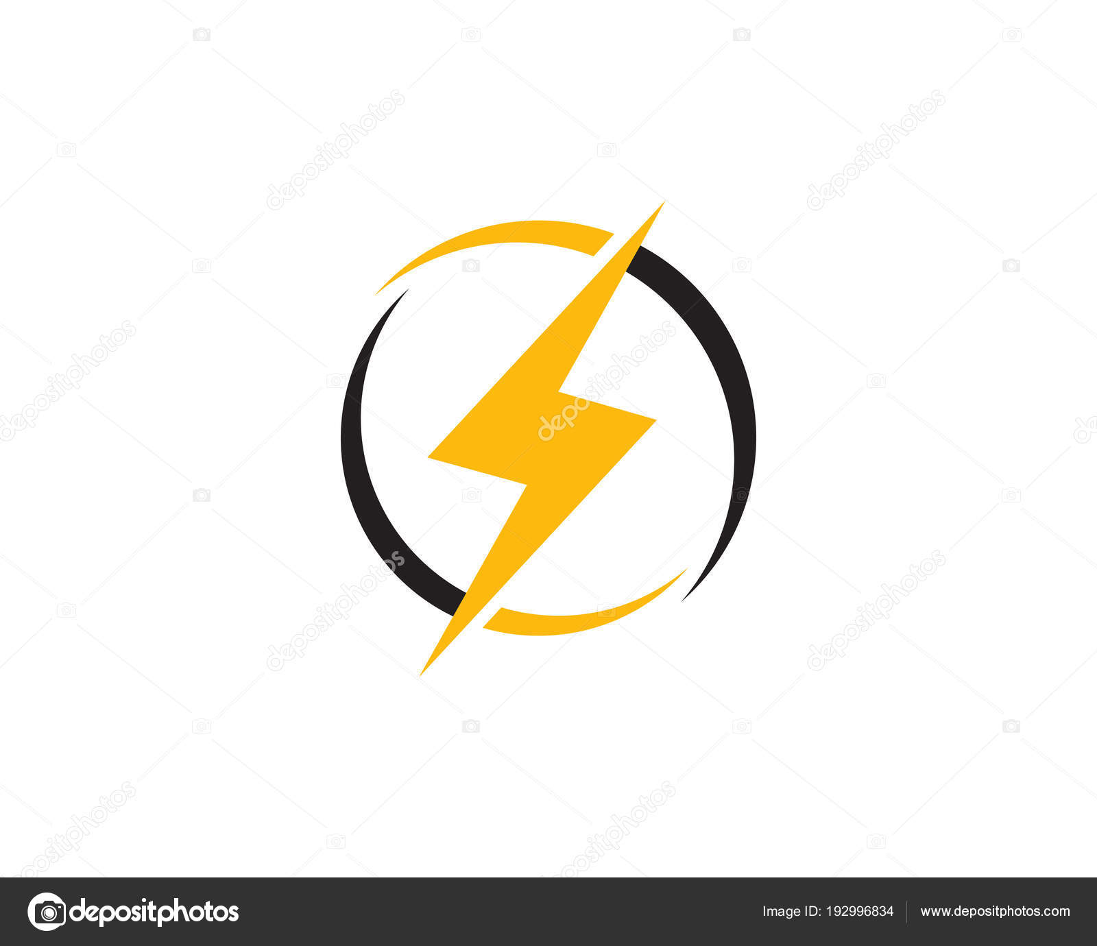 Villám ikon jel és szimbólum Stock Vektor: ©Hatigraphic 192996834