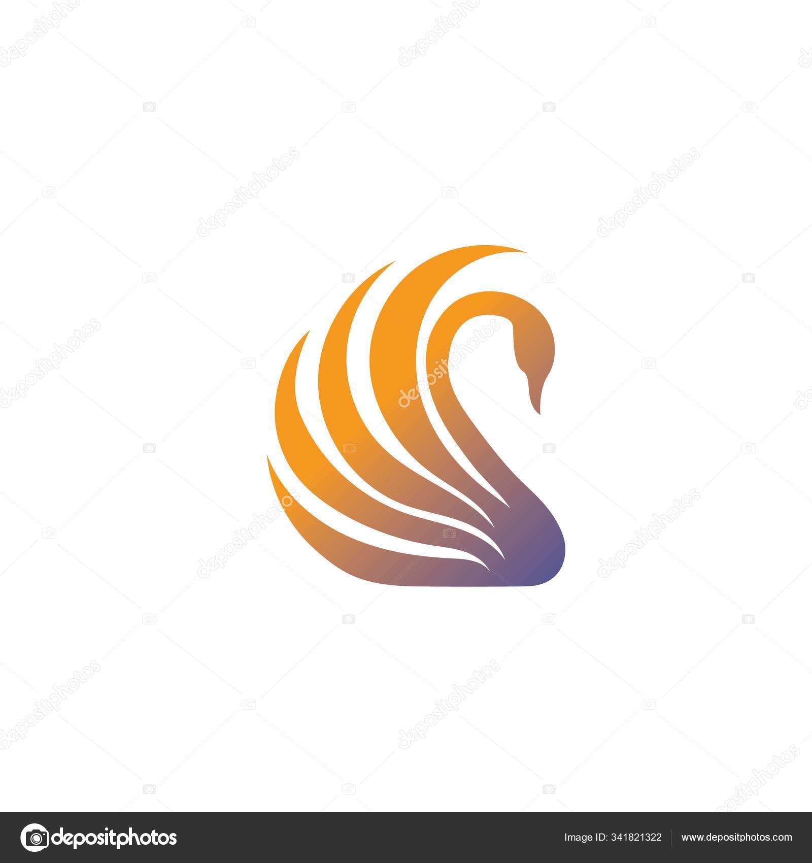 Logo de cisne Premium y símbolo Vector de stock por ©Hatigraphic 341821322