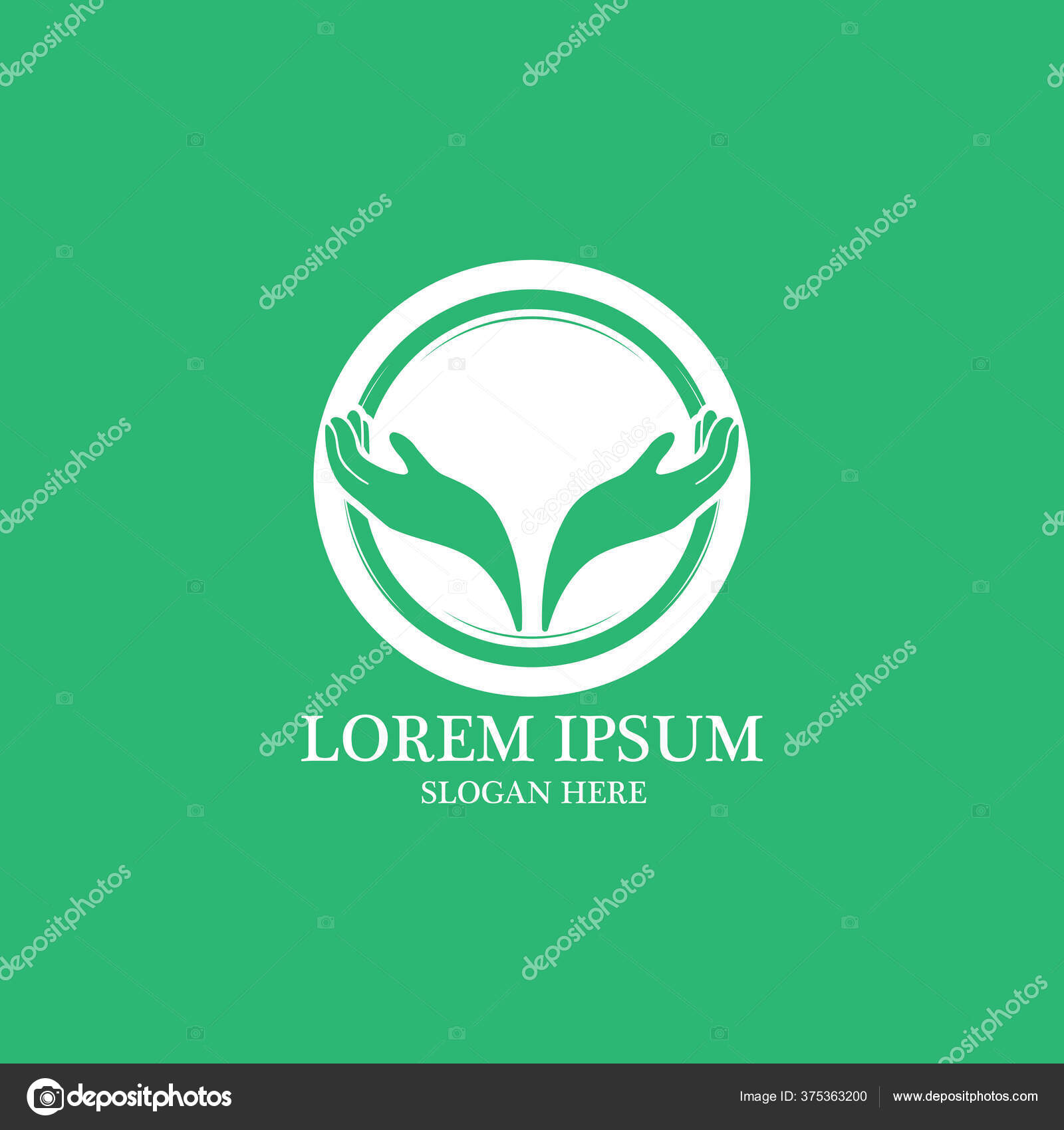 Manos Oración Logotipo Símbolo Vector de stock por ©Hatigraphic 375363200