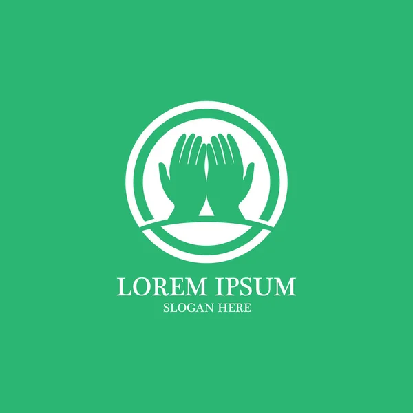 Praying Hands Logo Symbol Stock Vector by ©Hatigraphic 375363006