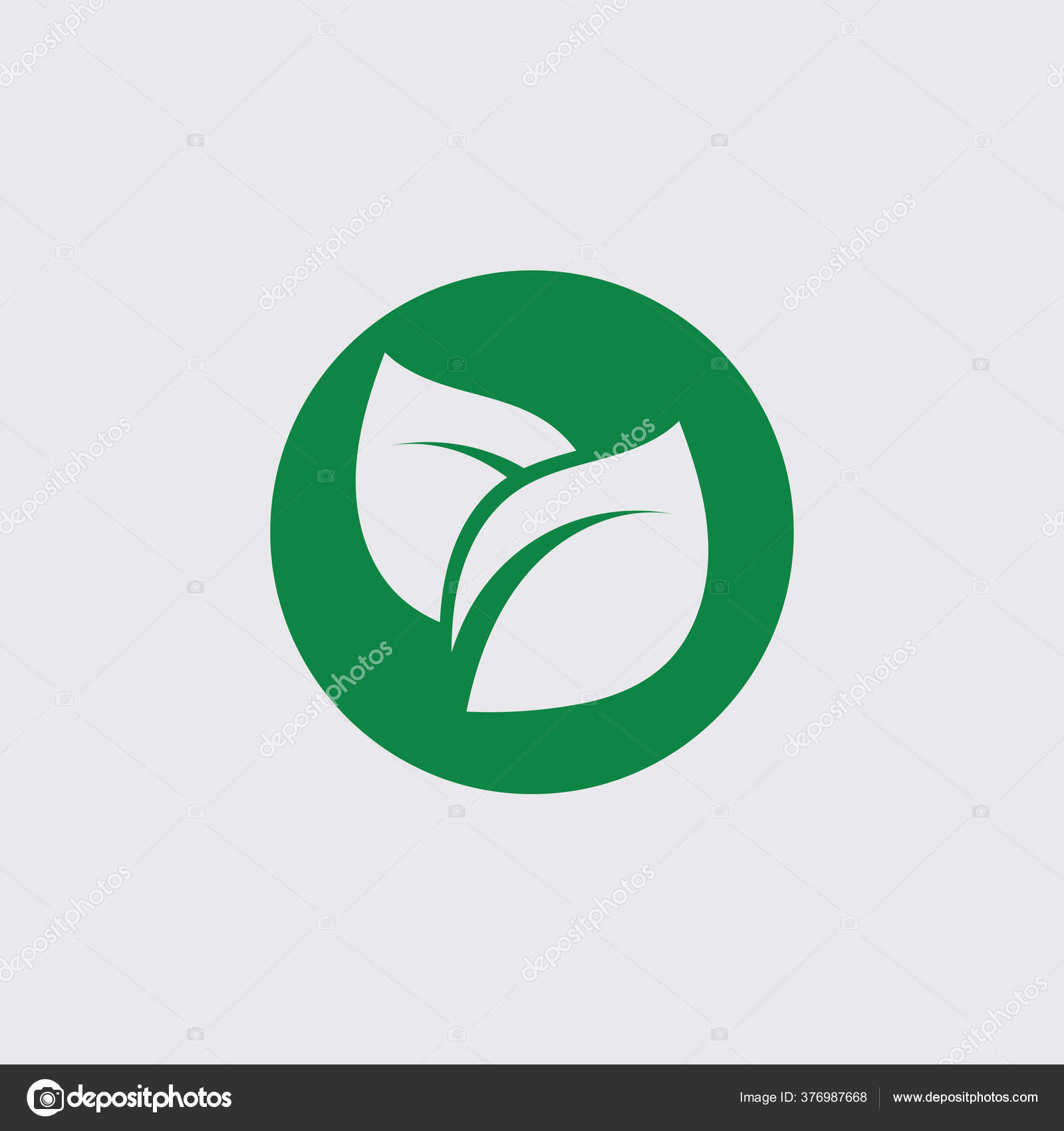 Eco Icon Green Leaf Vector Illustration Stock Vector by ©Hatigraphic ...