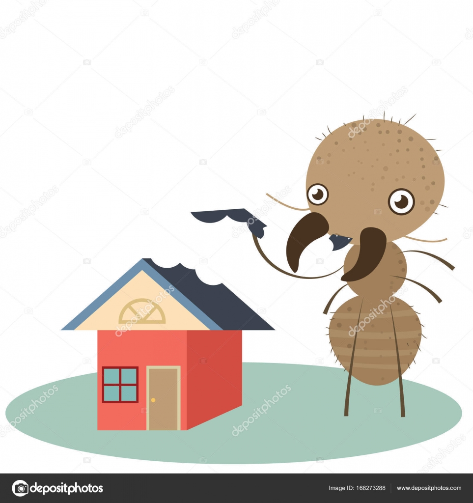 Dibujos animados termitas comer casa Vector de Stock de ©yaistantine ...