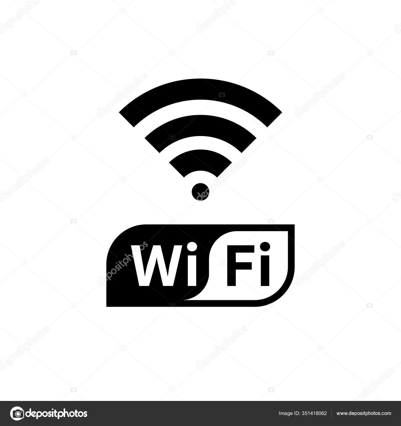 Wifi Sinyal Koneksi Simbol Desain Vektor Hotspot Jaringan Nirkabel ...