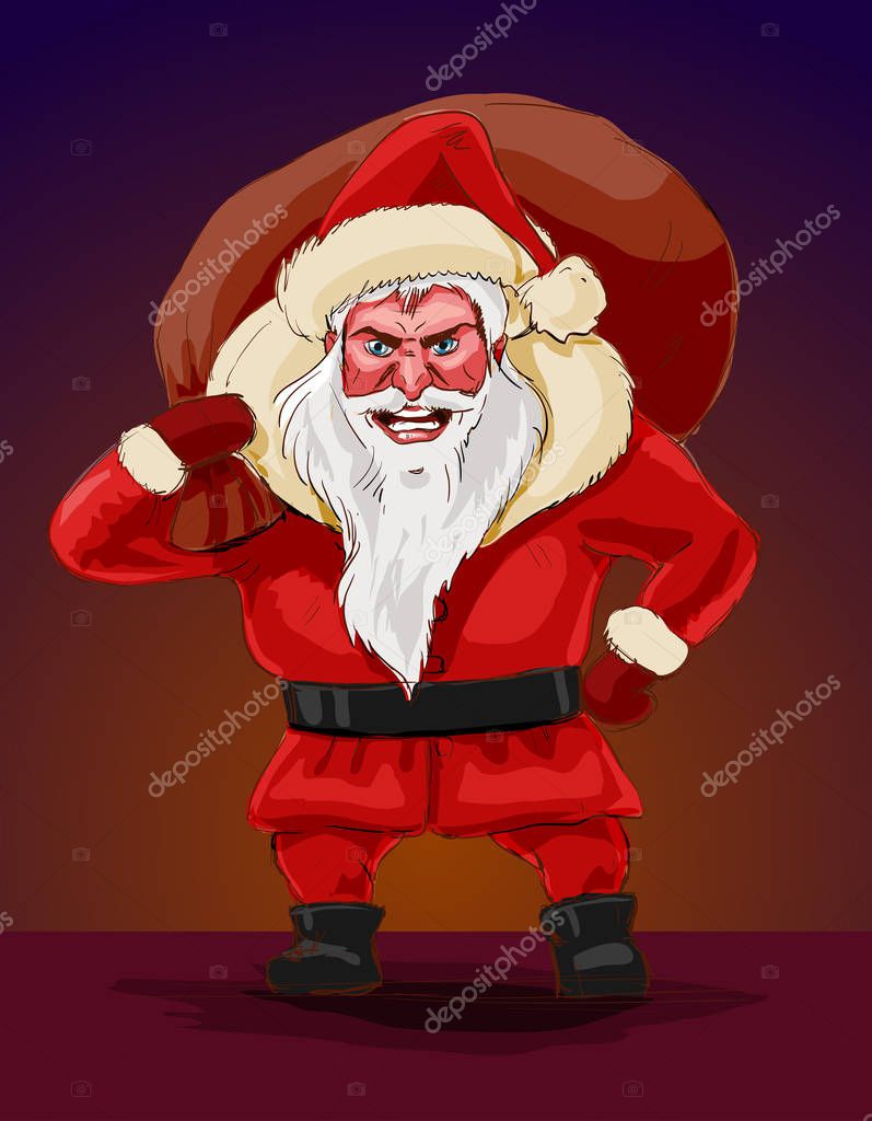Evil Santa Claus Cartoon