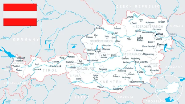 France - detailed map - illustration. Stock Vector Image by ©dikobrazik ...