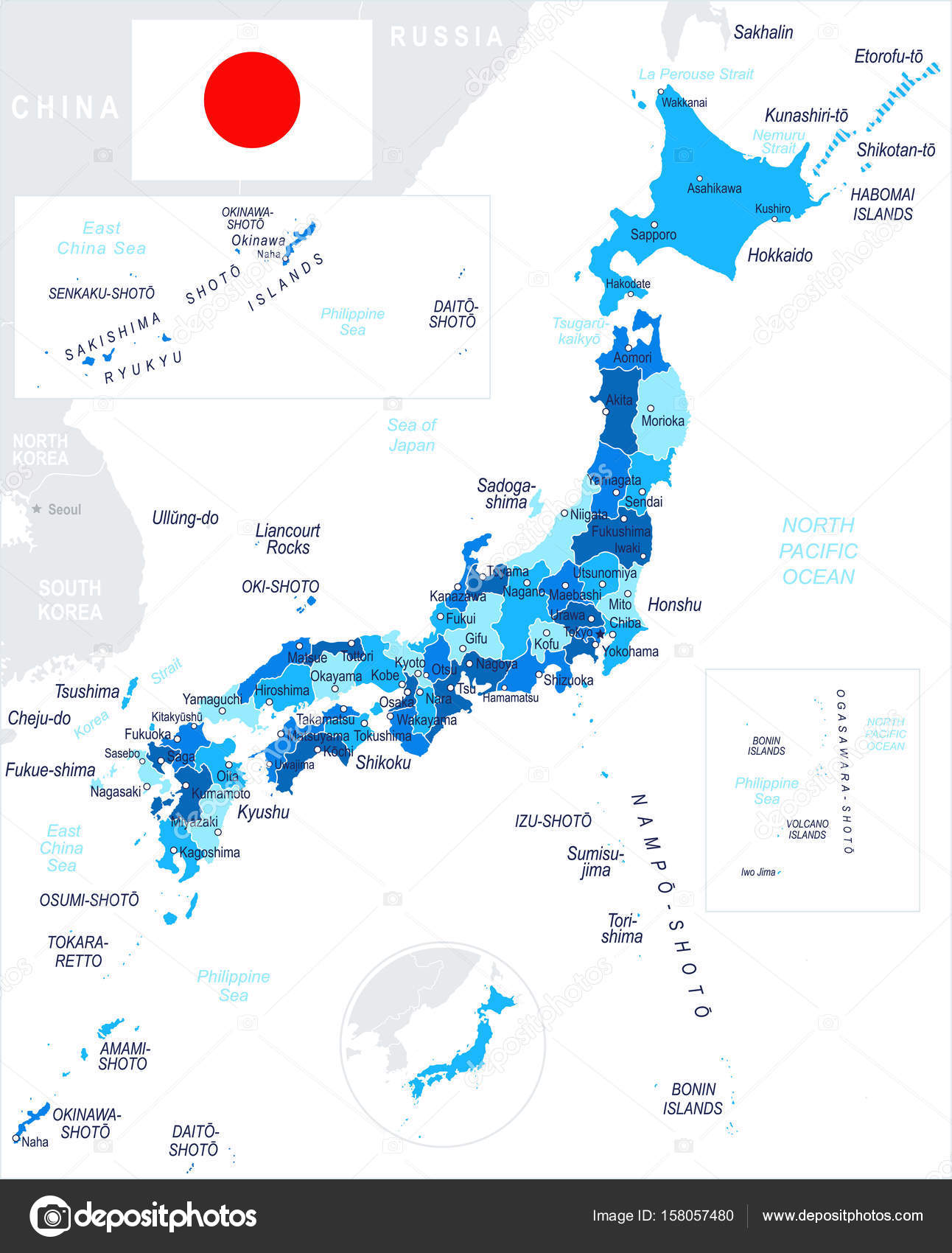 Japan - map and flag illustration Stock Vector by ©dikobrazik 158057480 Japan - map and flag illustration Stock Vector by ©dikobrazik 158057480