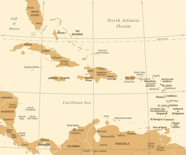 8,629 Caribbean map Vector Images | Depositphotos