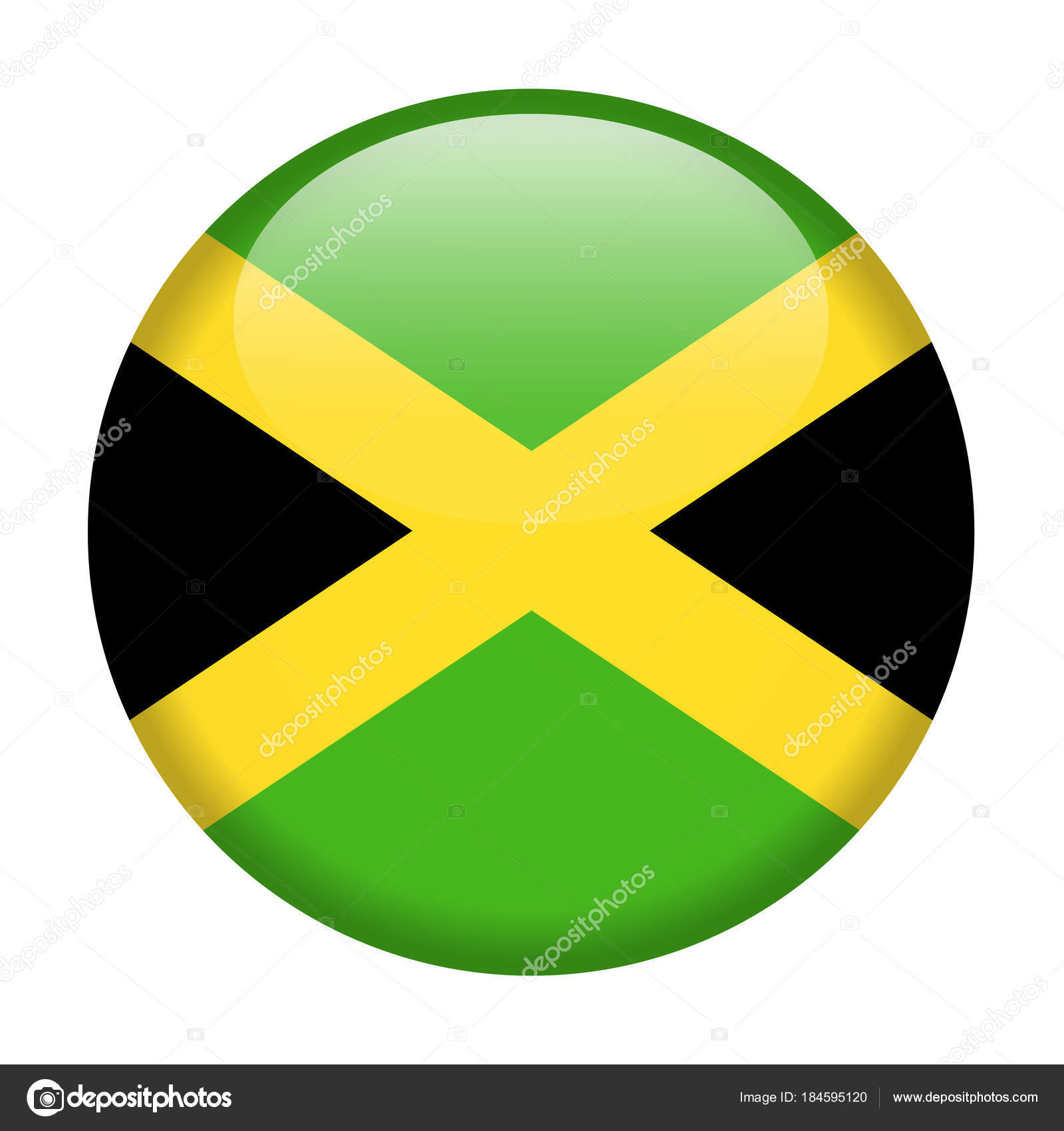 Jamaica bandera Vector icono redondo Vector de stock #184595120 de ...