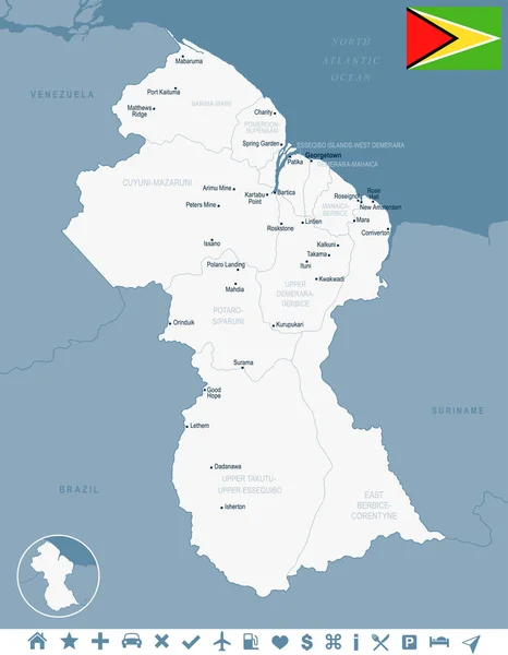 Guyana map infographics图库矢量图片、免版税Guyana map infographics插图|Depositphotos