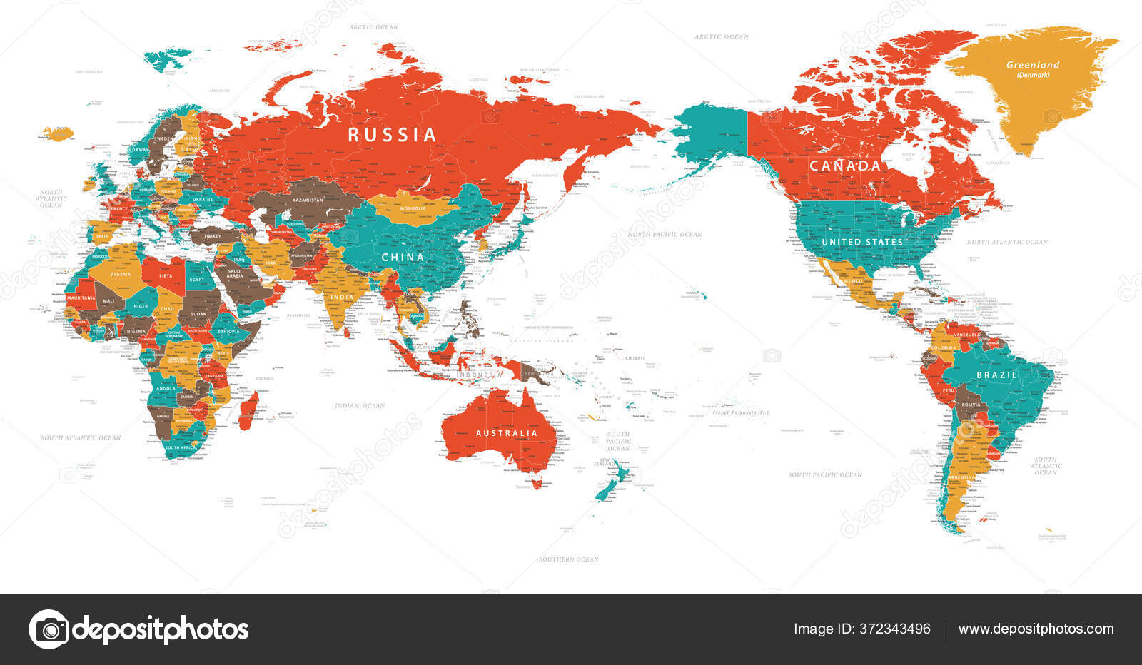 Asia Centric World Map