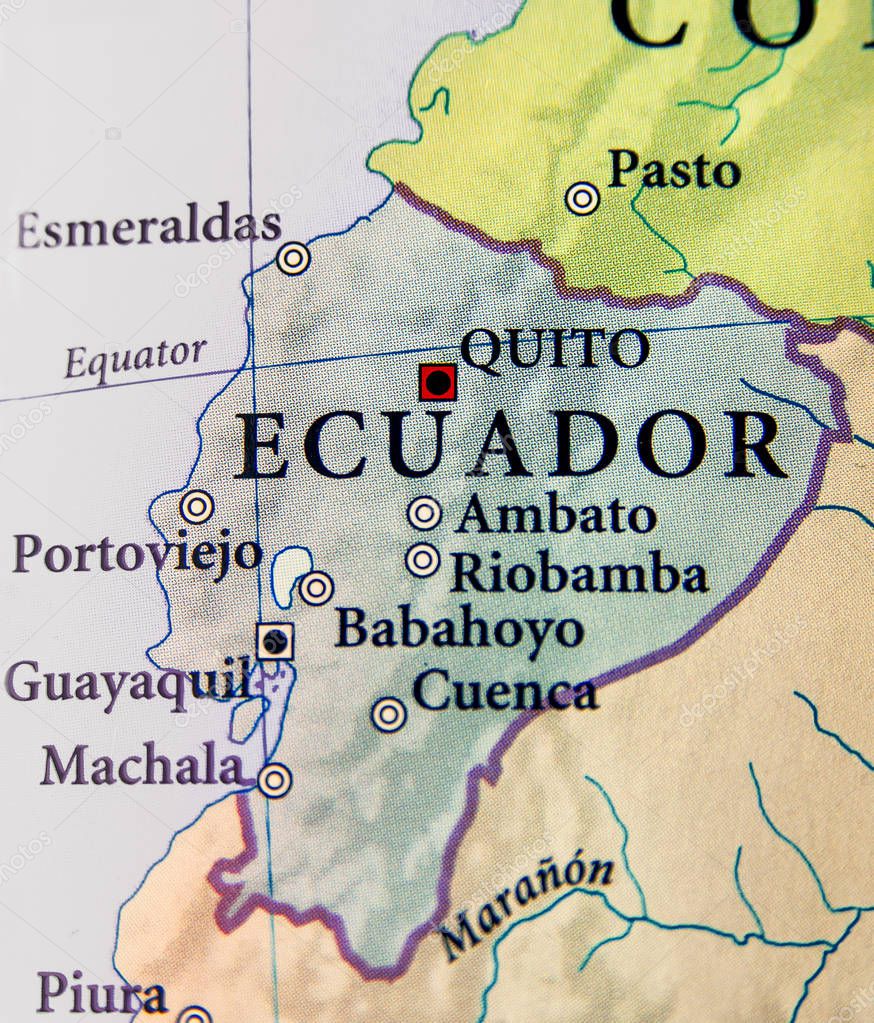 Geographic Map Of Ecuador