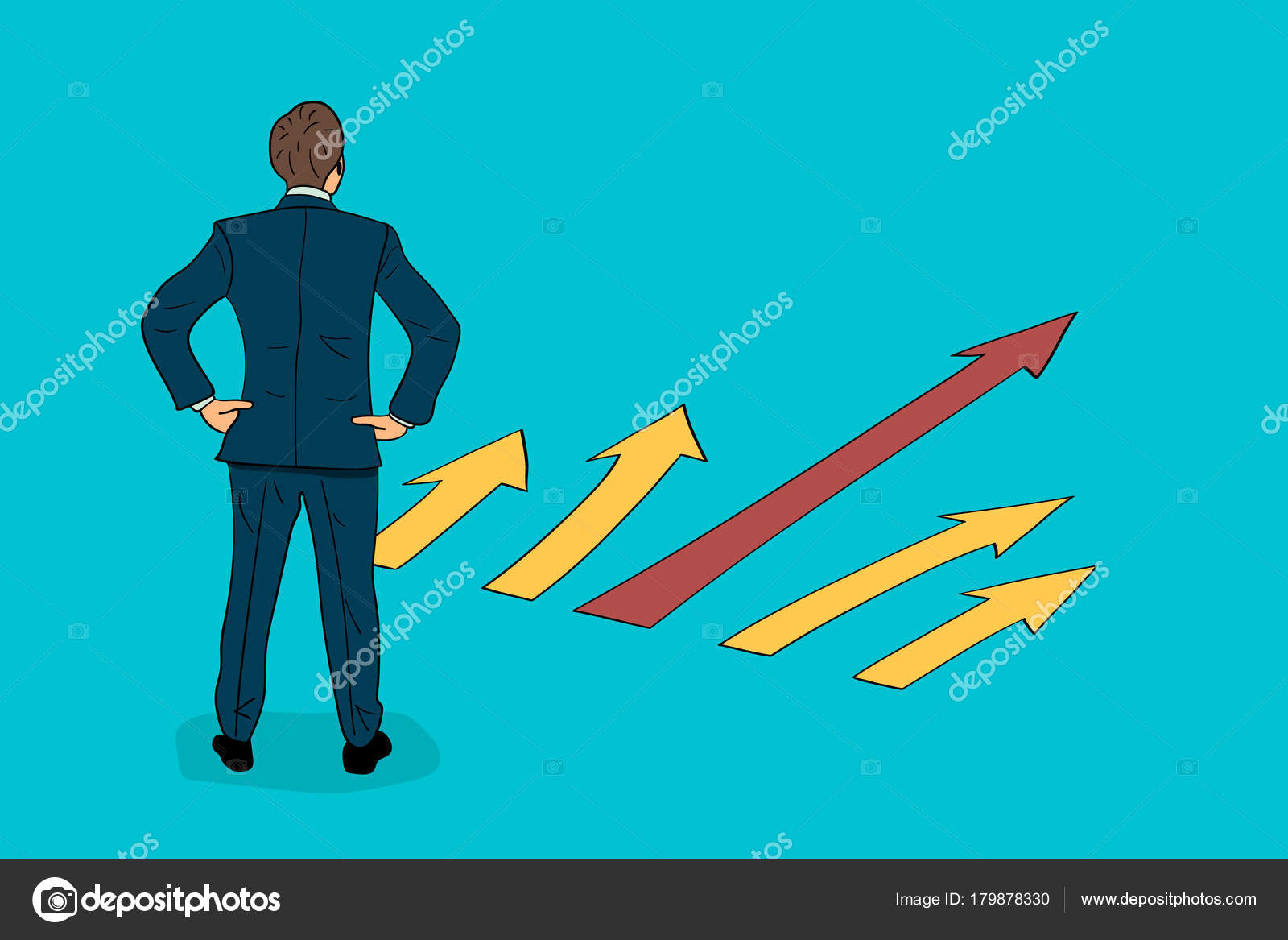 Decision. The businessman decides the best option Stock Vector by ...