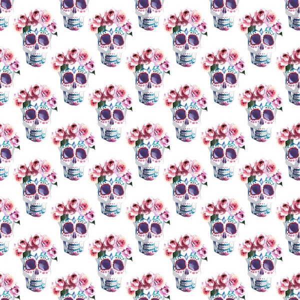 Girly Skull Pattern Wallpaper