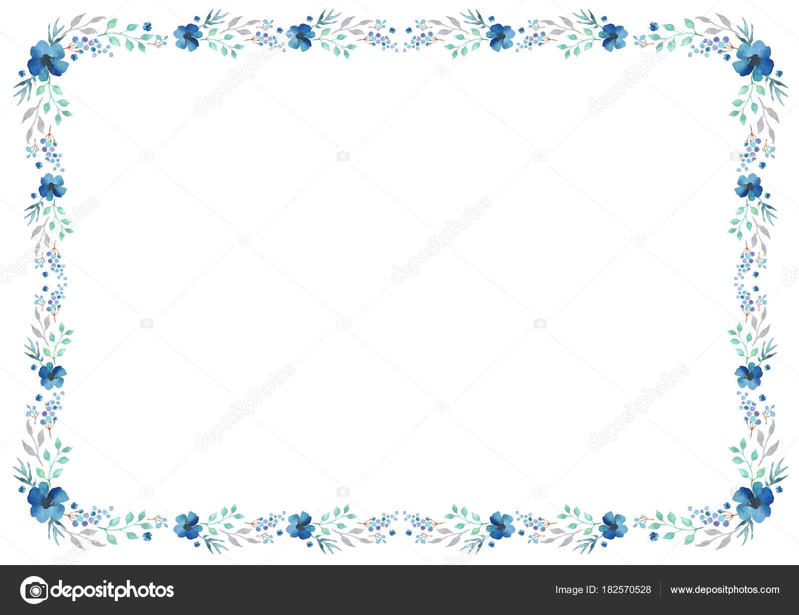 Marco Para Hoja De Niños Color Azul - Marcos Para Hojas 4DD