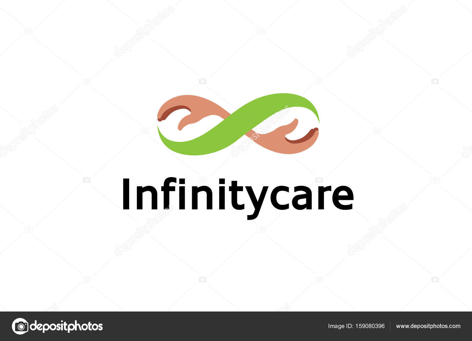 Creative Abstract Infinity Hands Leaf Symbol Logo Design Illustration ...