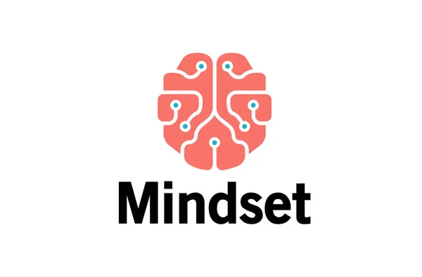 Mind Technology Brain Logo Design Illustration Stock Vector Image by ...