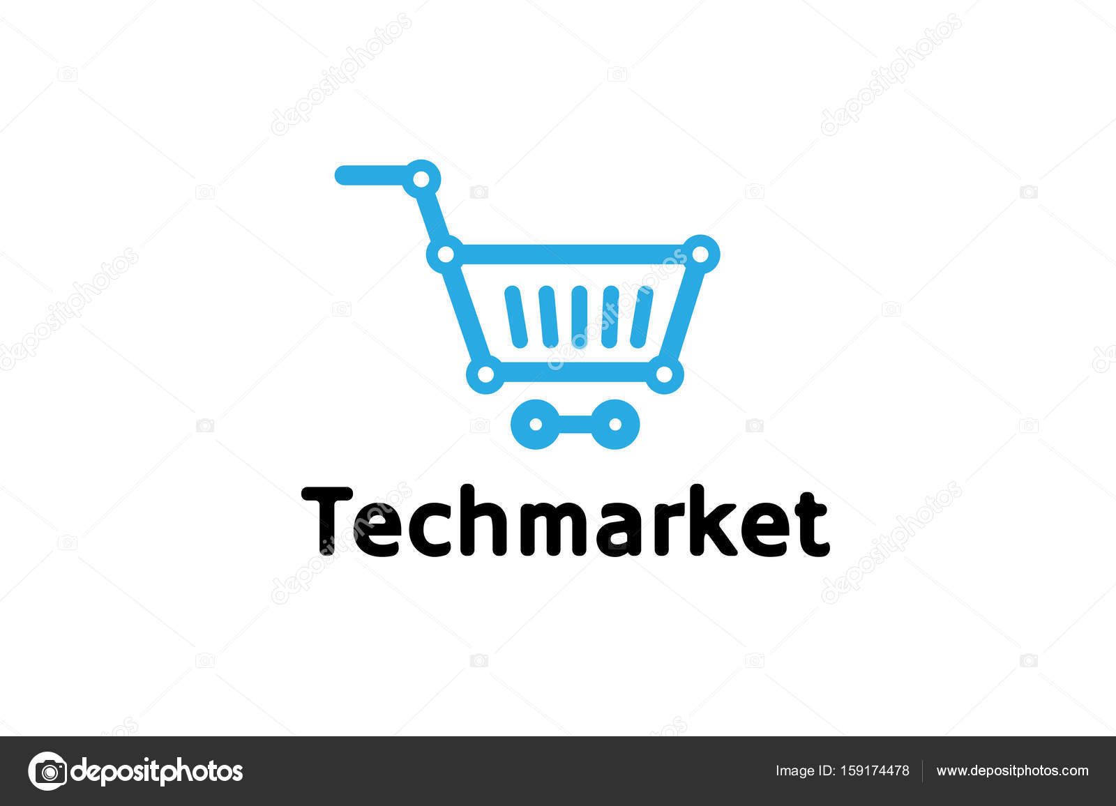 Cart Chip Technology Symbol Logo Design Illustration Stock Vector Image ...