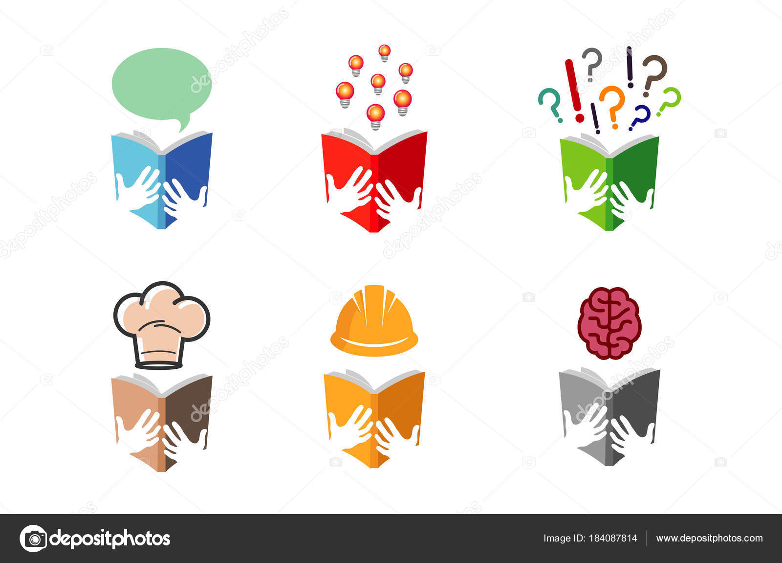Books Collection Logo Symbol Design Illustration Stock Vector by ...