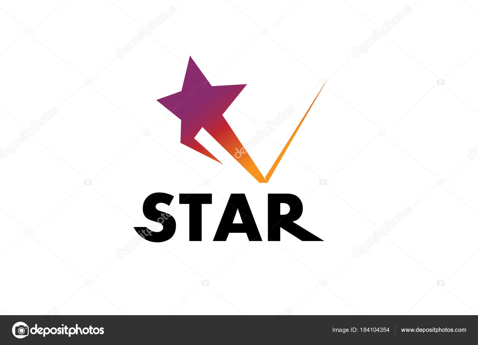 Creative Jumping Star Logo Design Illustration Stock Vector Image by ...