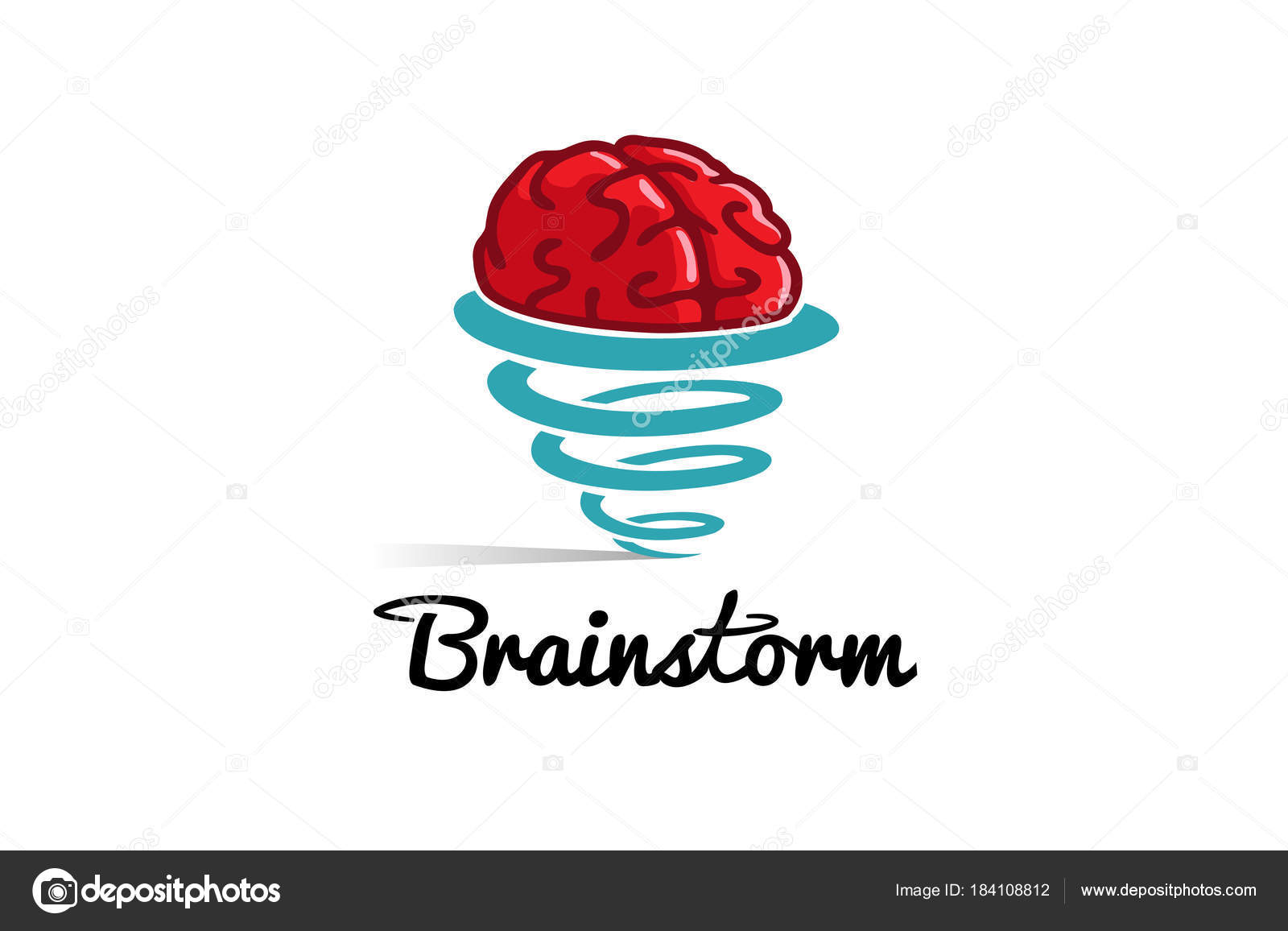 Creative Brain Storm Logo Symbol Design Illustration Stock Vector Image ...