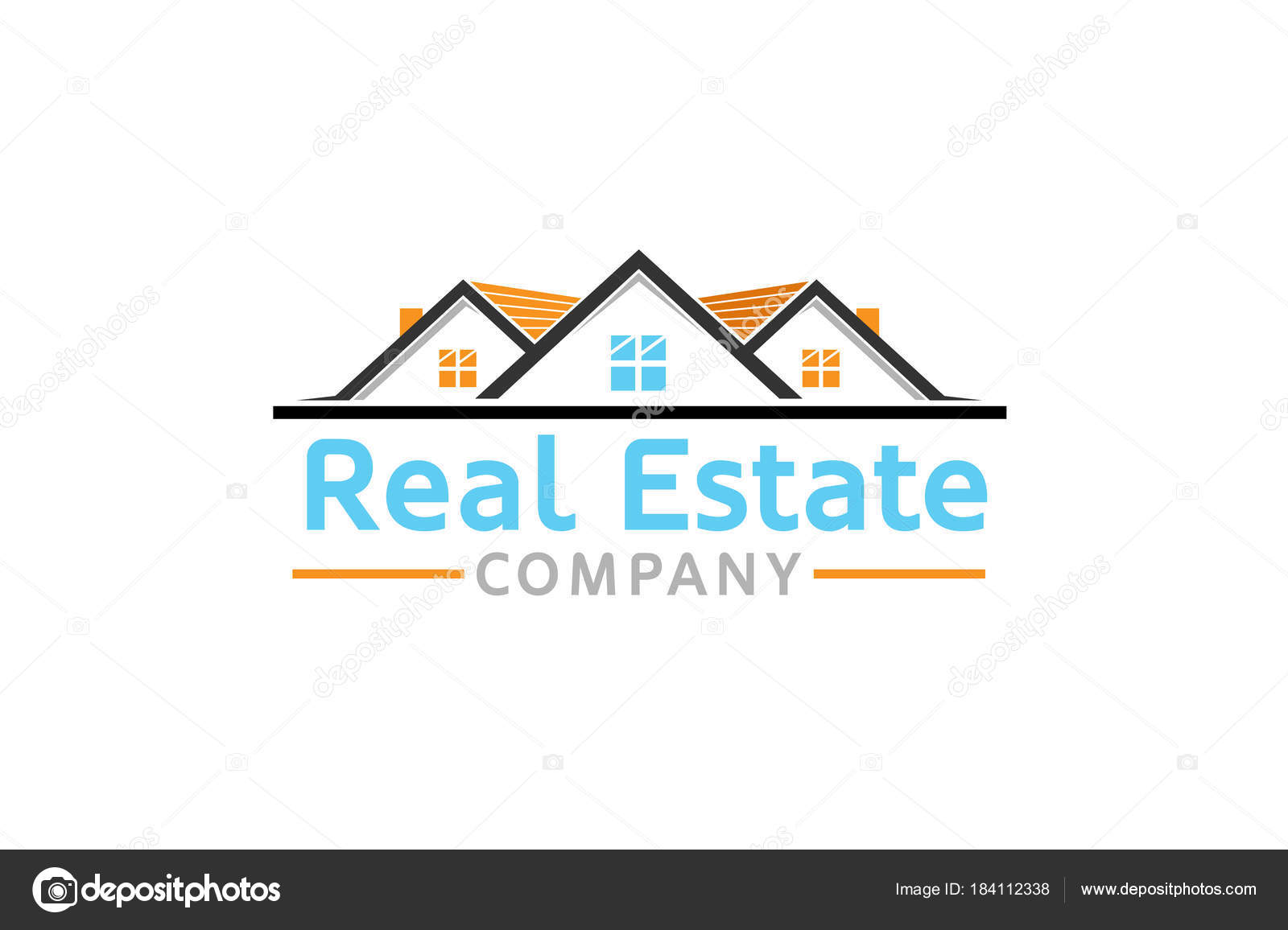 Creative Three House Roof Logo Design Symbol Illustration Stock Vector ...