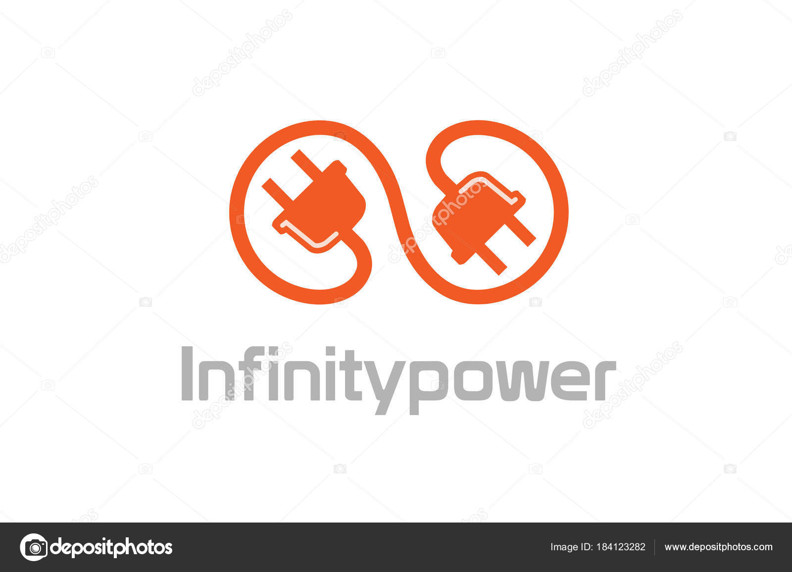 Creative Infinity Cable Plug Energy Logo Design Symbol Illustration ...