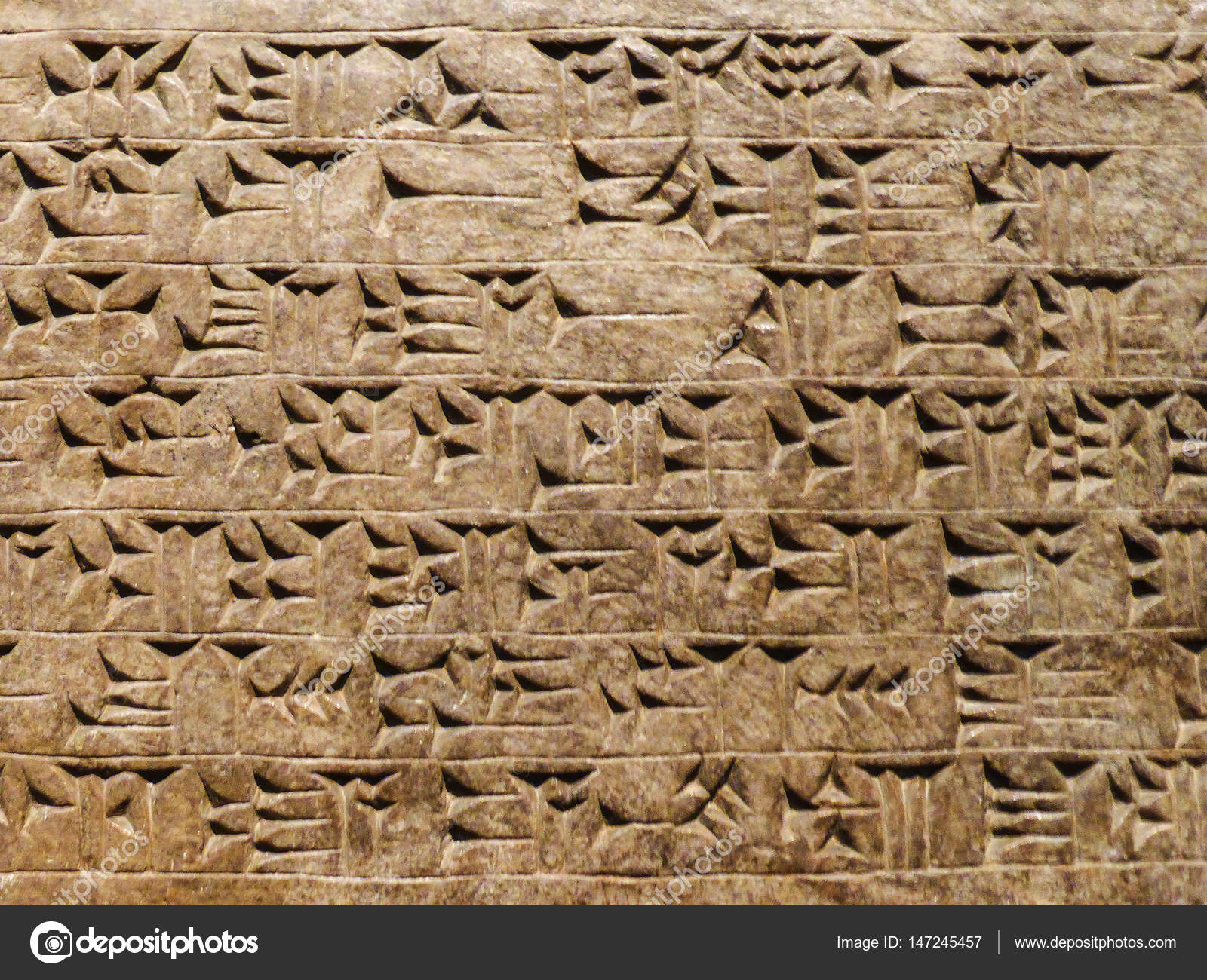 Cuneiform Writing Ancient Text Symbols Stone — Stock Photo © hanohiki ...
