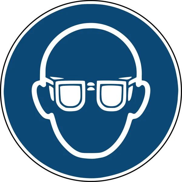 Helmet sign - blue mandatory safety sign construction site ⬇ Vector ...