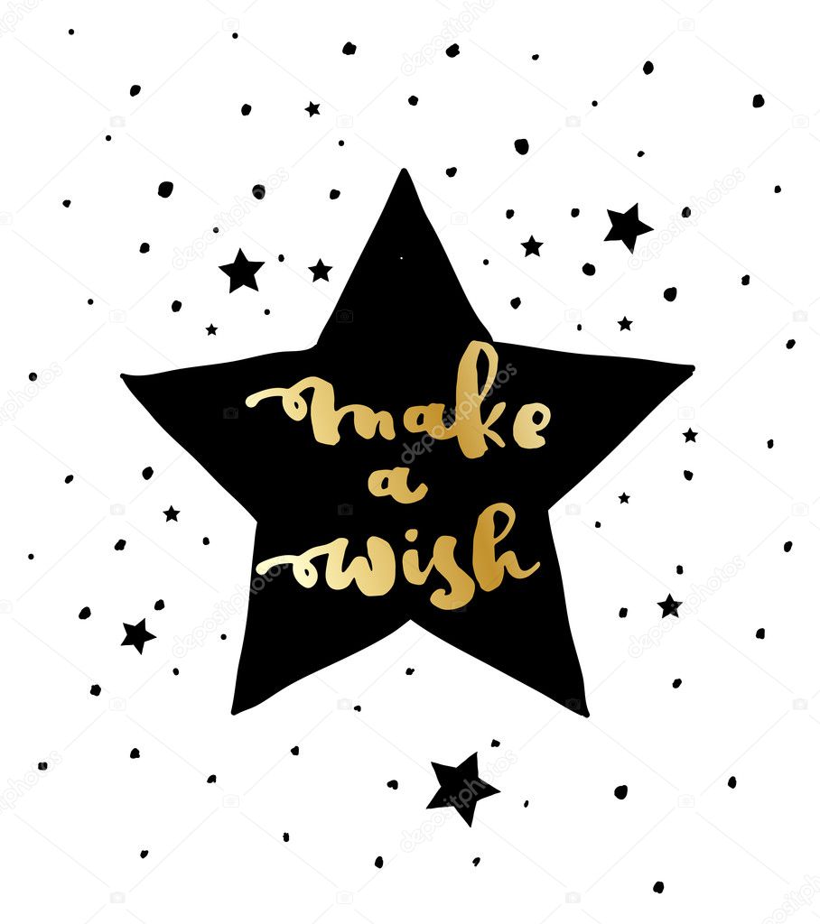 Make a wish motivational quote — Stock Vector © WorkingPENS #128173164