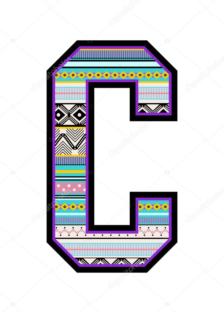 Letter Font Aztec E Clip Art