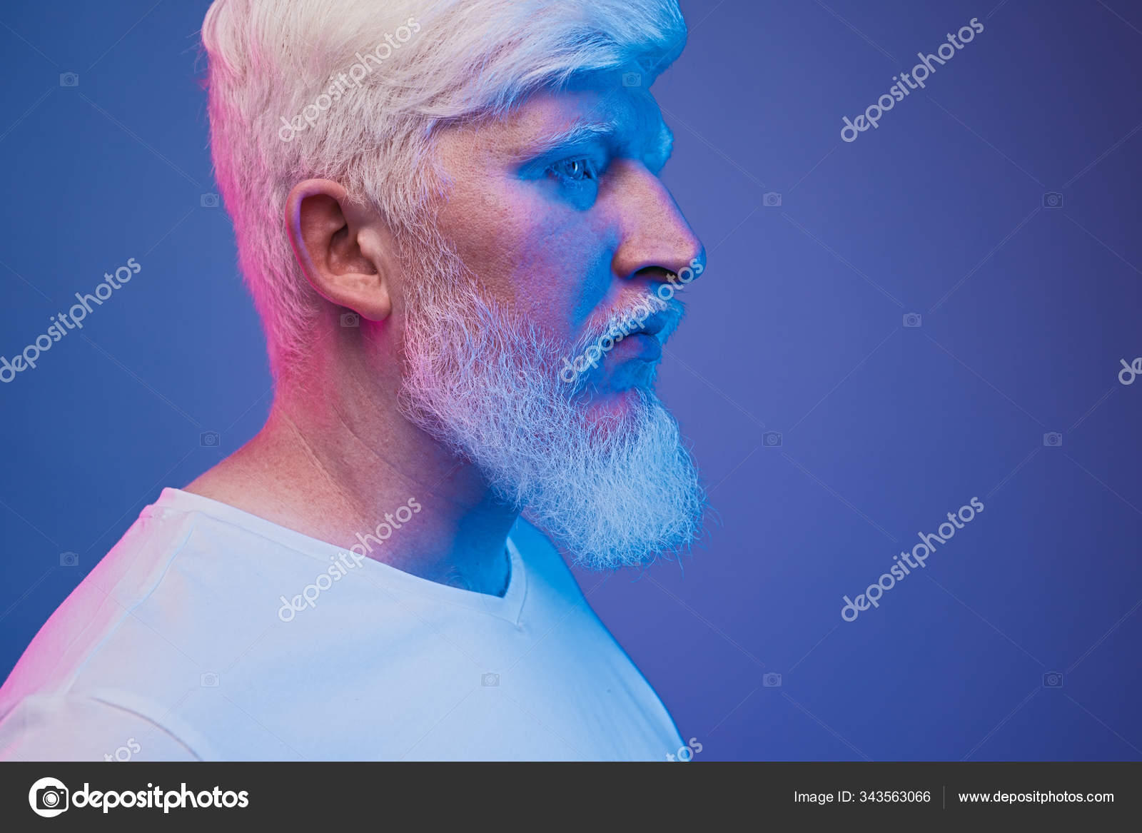 Man With Glowing Blue Eyes