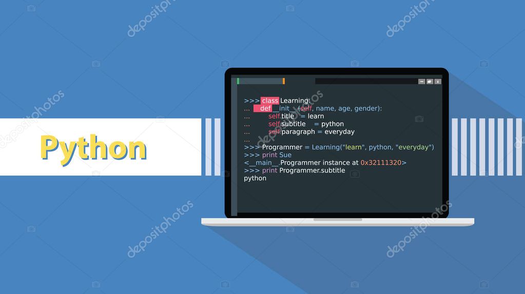 python lenguaje de programación con código de ejemplo en texto de ...