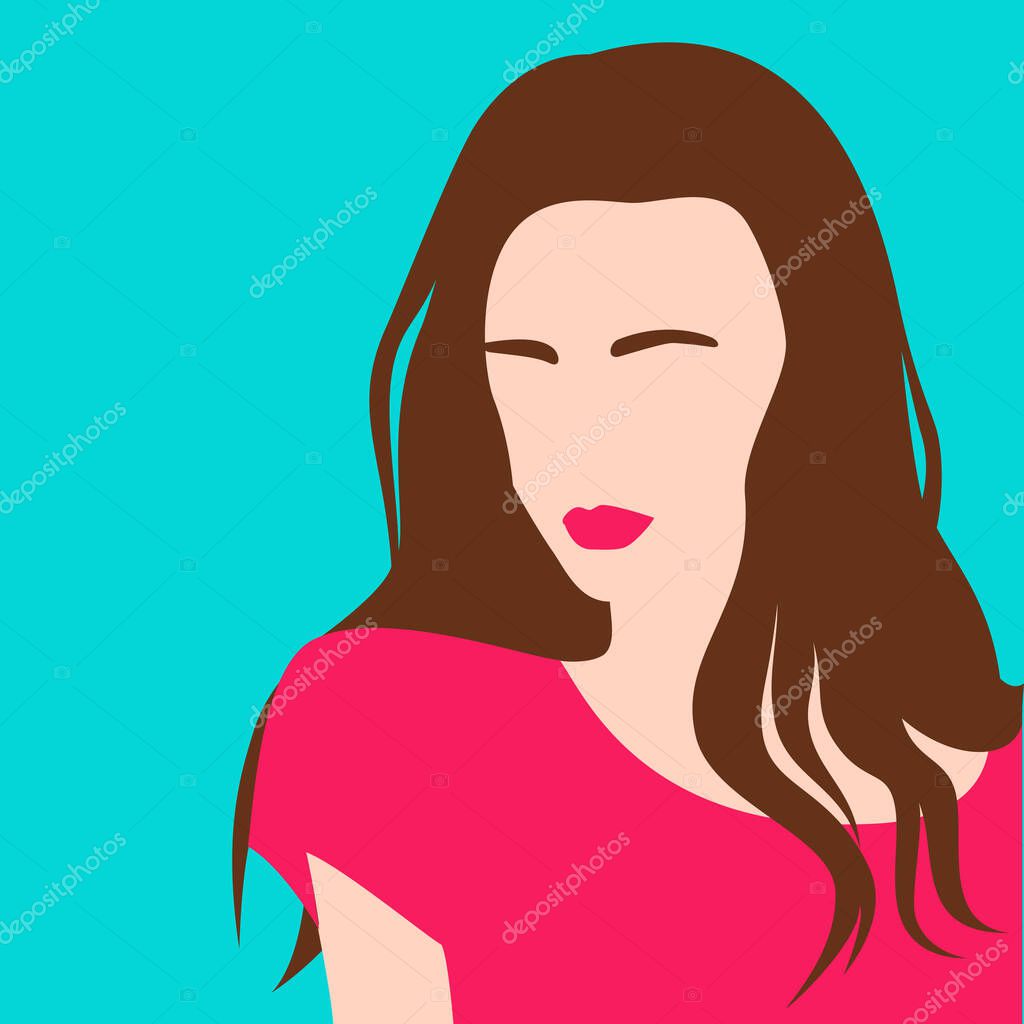 Imagen de una hermosa chica sin rostro en un estilo de moda. Minimalismo. Ilustraci n vectorial ...