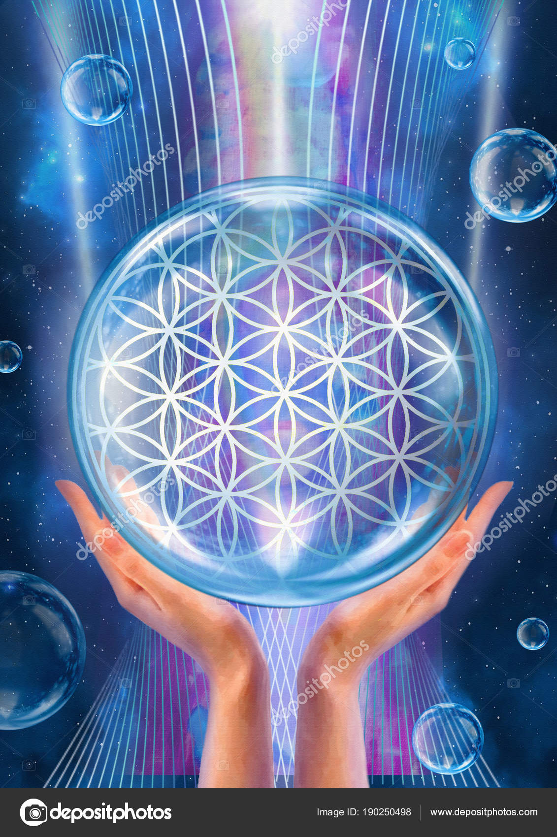 Flower Life Sacred Geometry Lotus Flower Pattern Creation Represents ...