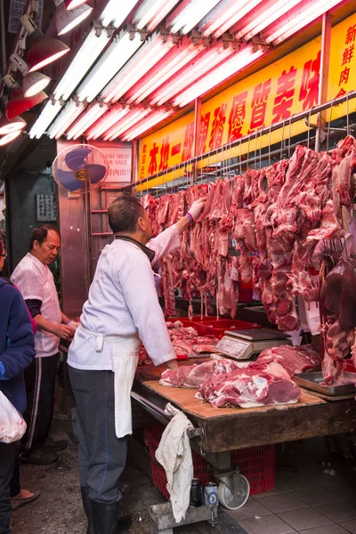 Chinese meat food at butcher shop in macau street market china – Stock ...