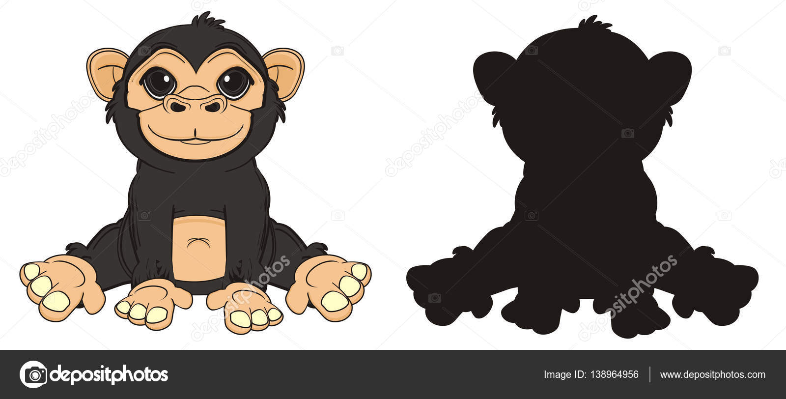 Cute black monkey — Stock Photo © tatty77tatty #138964956