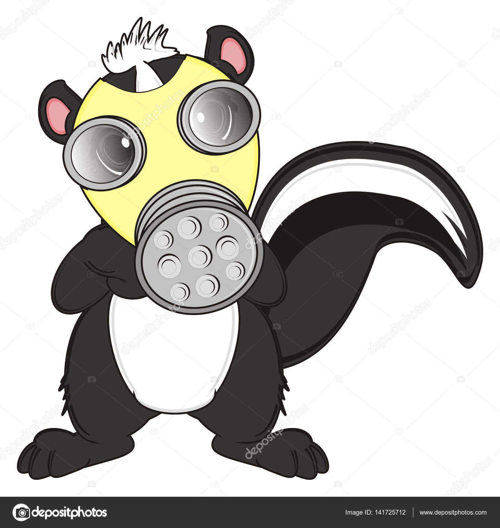 Pequeño zorrillo negro Ilustración de stock de ©tatty77tatty #141725712