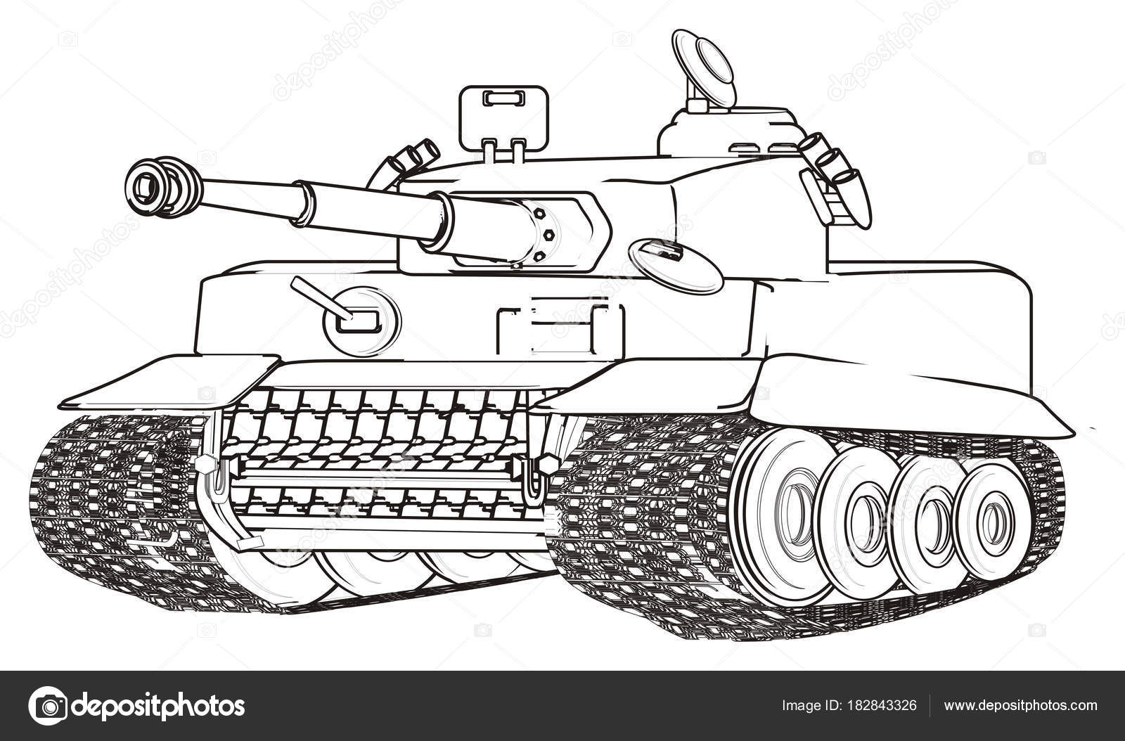 Mewarnai Gambar Mobil Tank