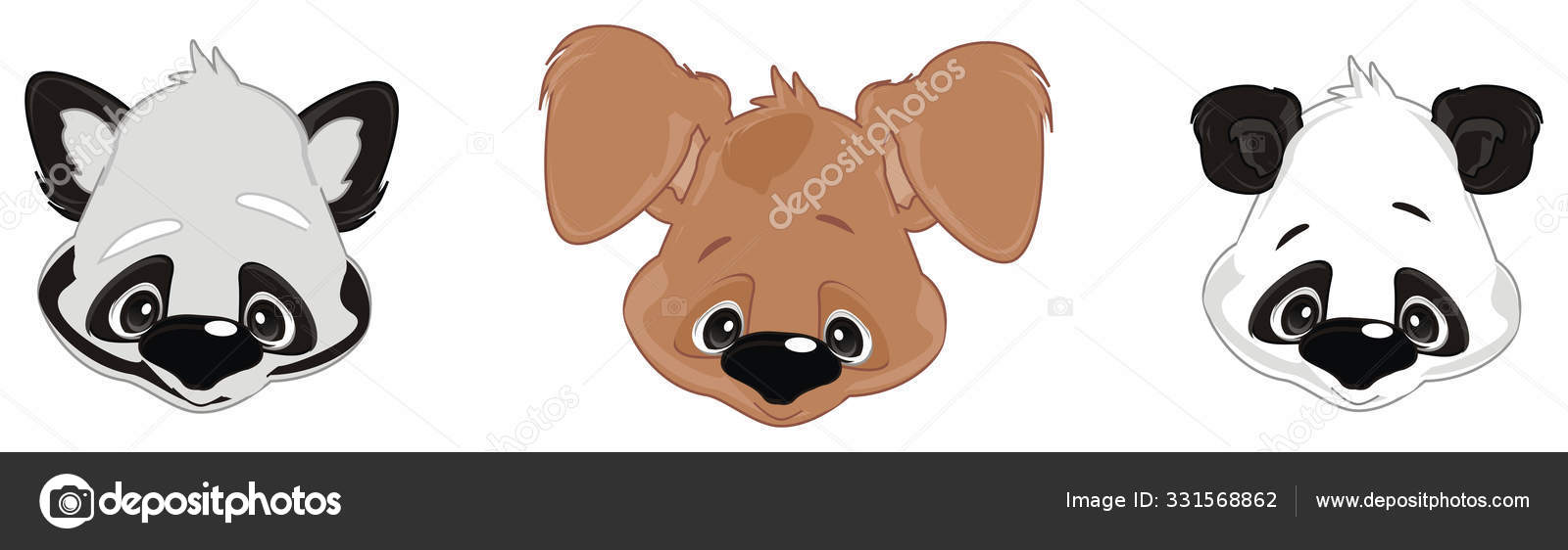 Three Different Faces Animals — Stock Photo © tatty77tatty #331568862